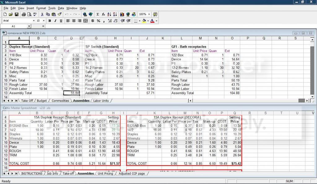 Flat Rate Templates for Excel 2003 | Page 3 | Electrician Talk