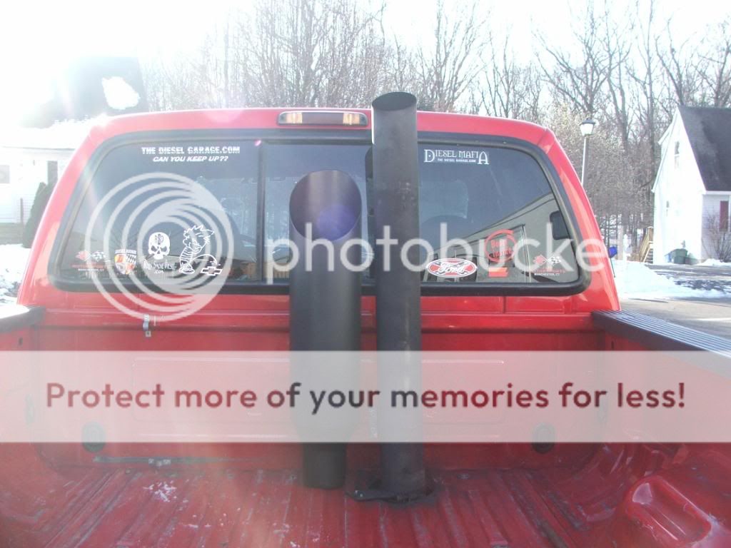 8" Black Miter Cut Stack | Ford Powerstroke Diesel Forum