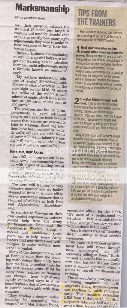 Anyone else see the proposed new Army rifle qualification test? Update ...